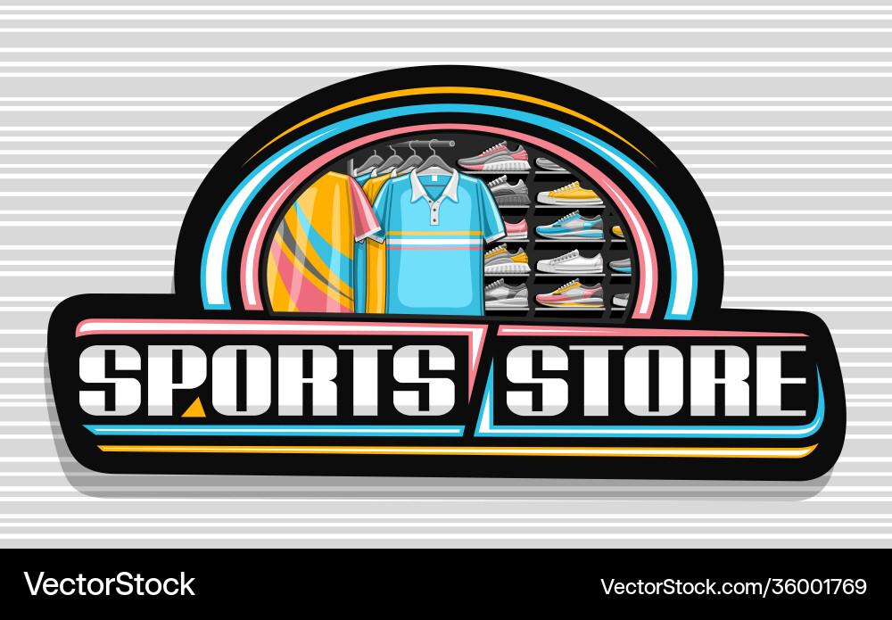 Logo for sports store Royalty Free Vector Image