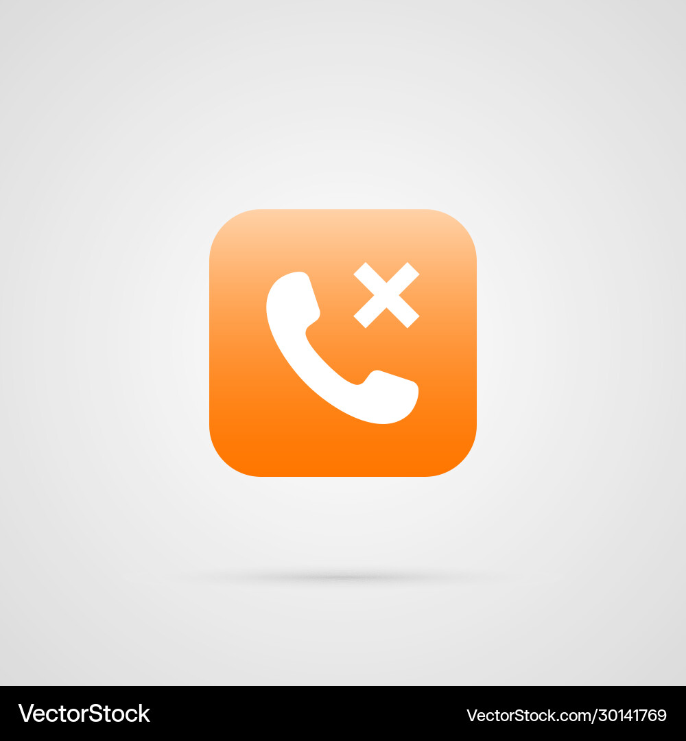 Missed call icon app symbol for your web Vector Image