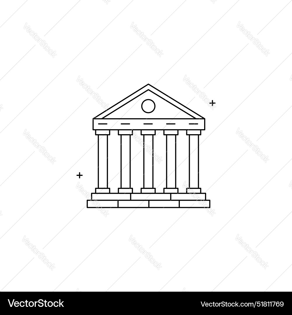 Museum icon design Royalty Free Vector Image - VectorStock