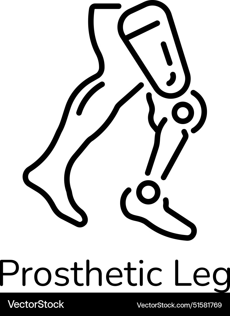Prosthetic leg Royalty Free Vector Image - VectorStock