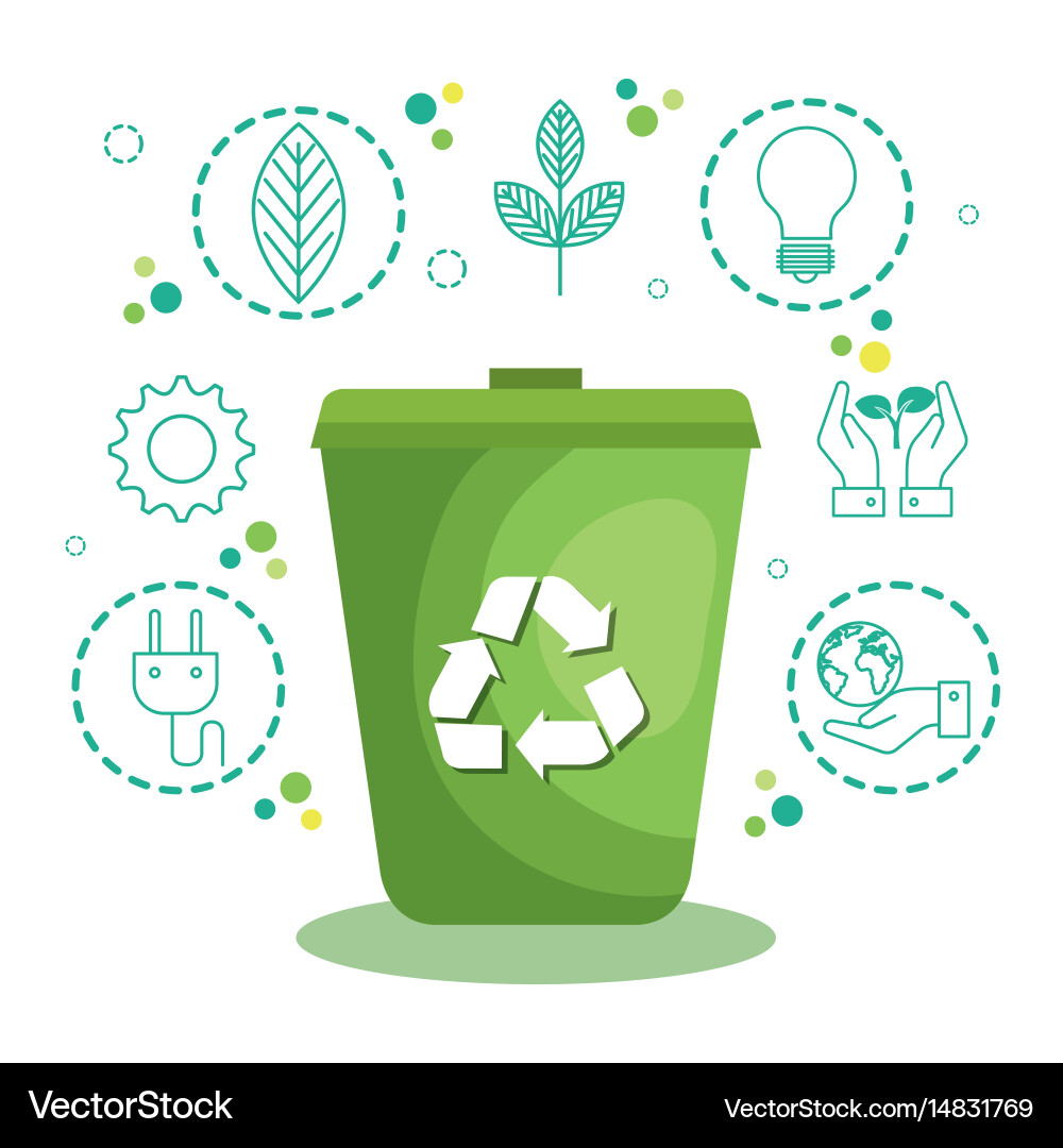 Recycling related design Royalty Free Vector Image