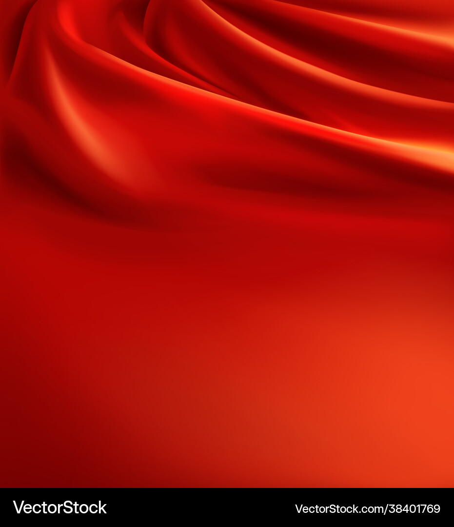 Red fabric background luxury silk cloth Royalty Free Vector