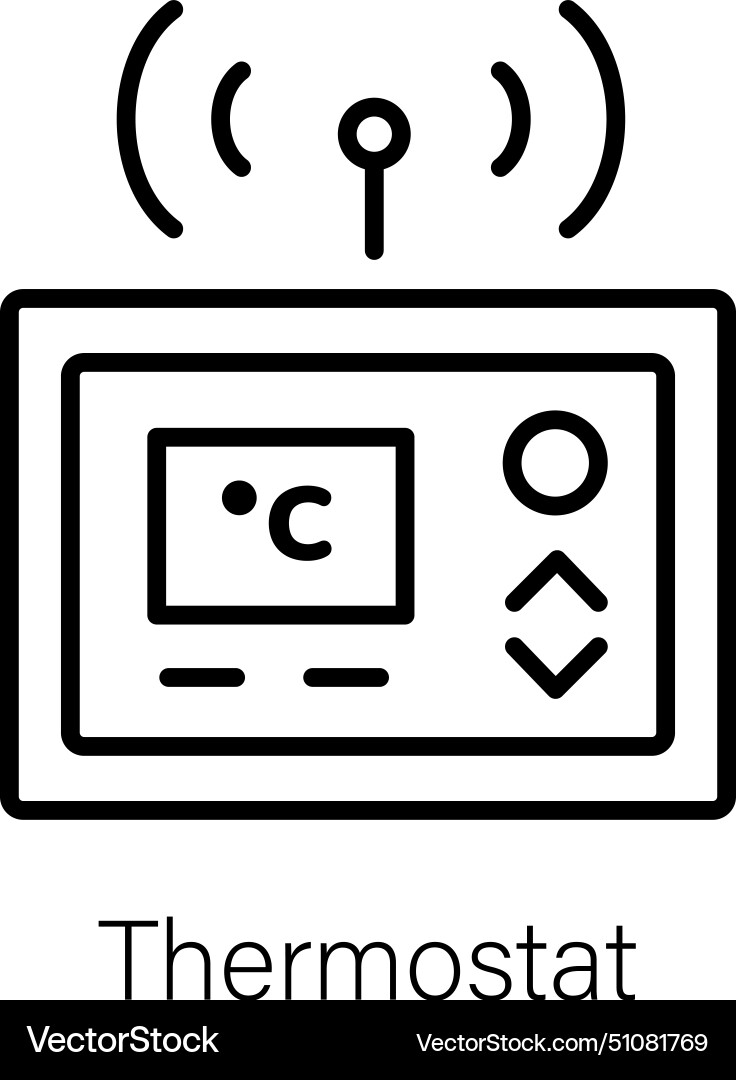 Thermostat Royalty Free Vector Image - VectorStock