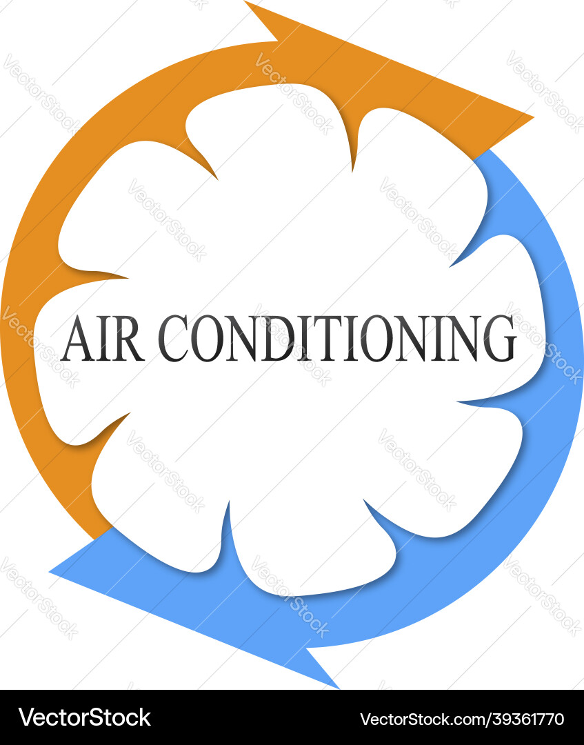Air conditioner symbol for temperature regulation Vector Image