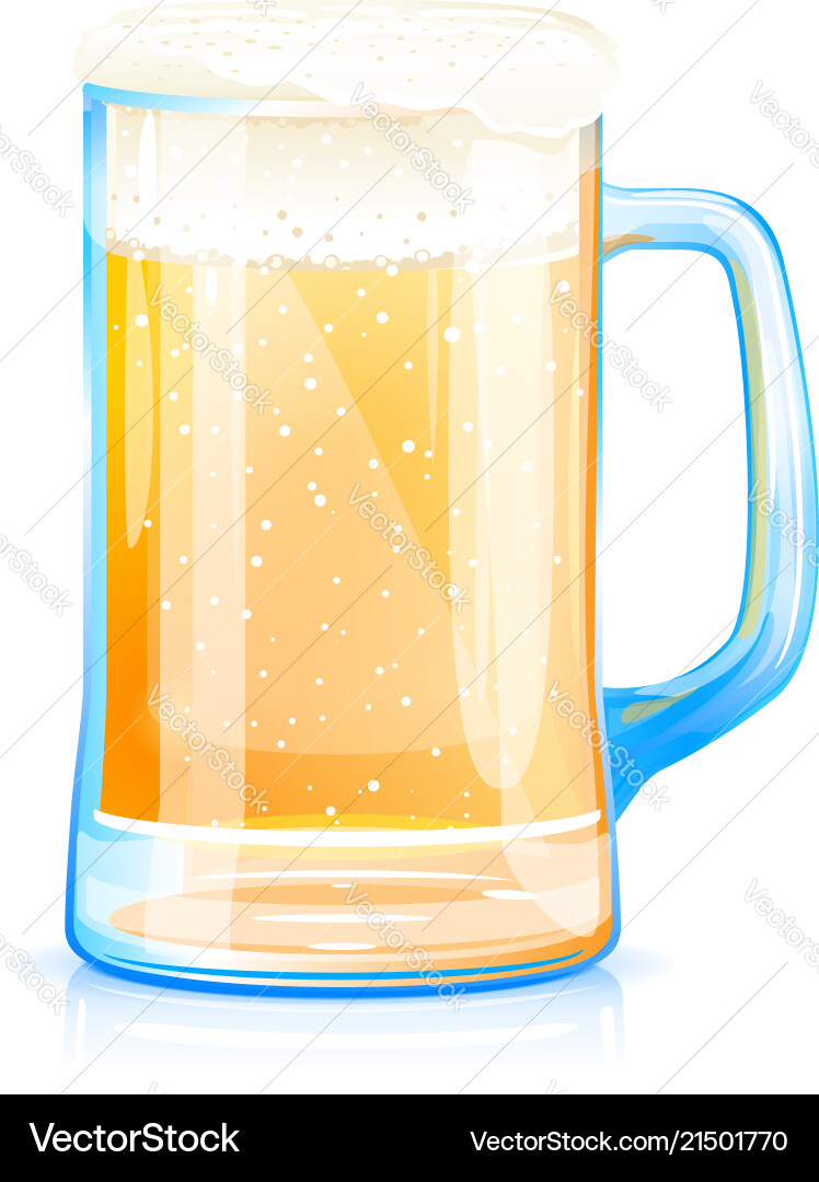 Beer glass mug Royalty Free Vector Image - VectorStock