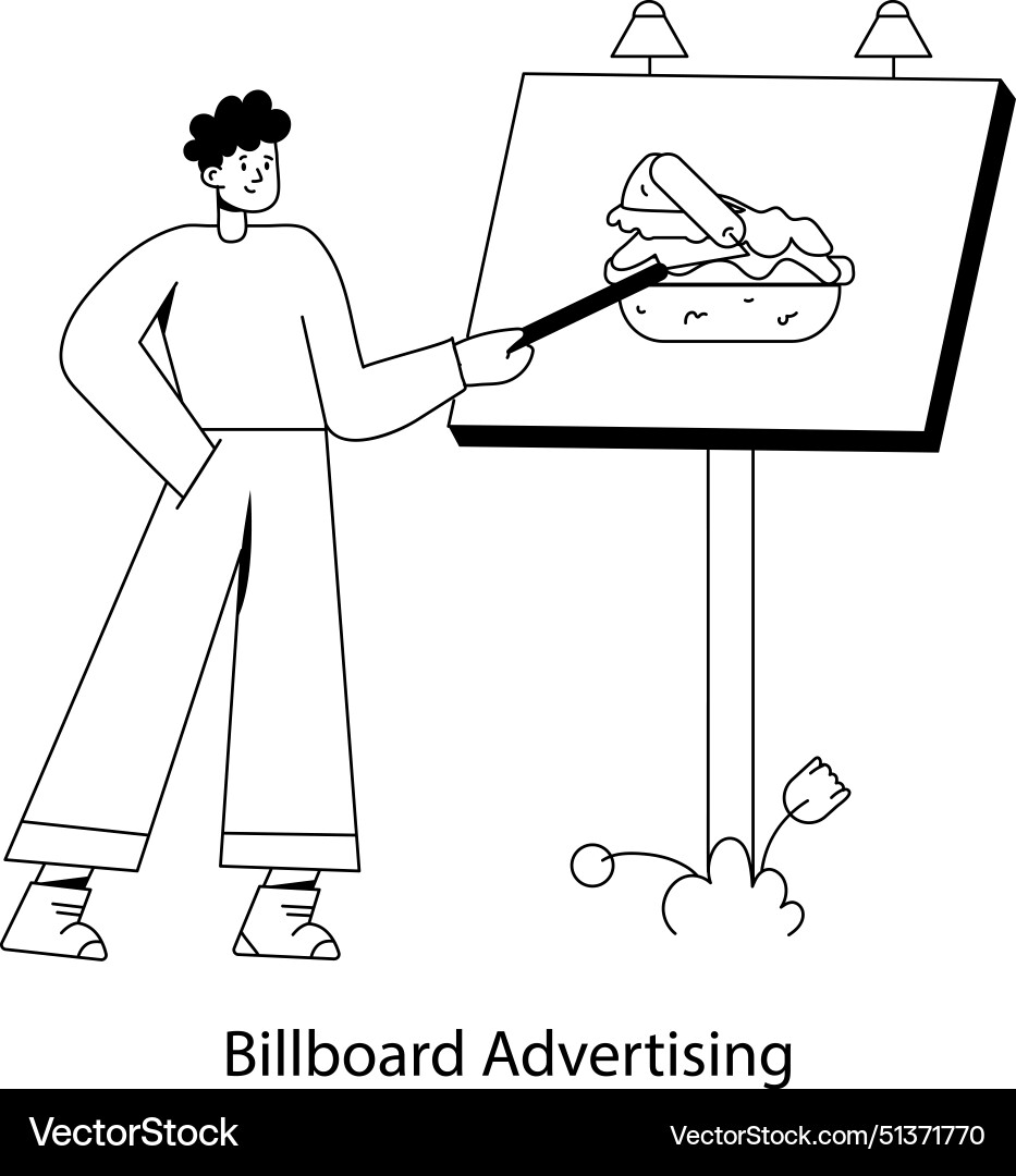 Billboard advertising Royalty Free Vector Image