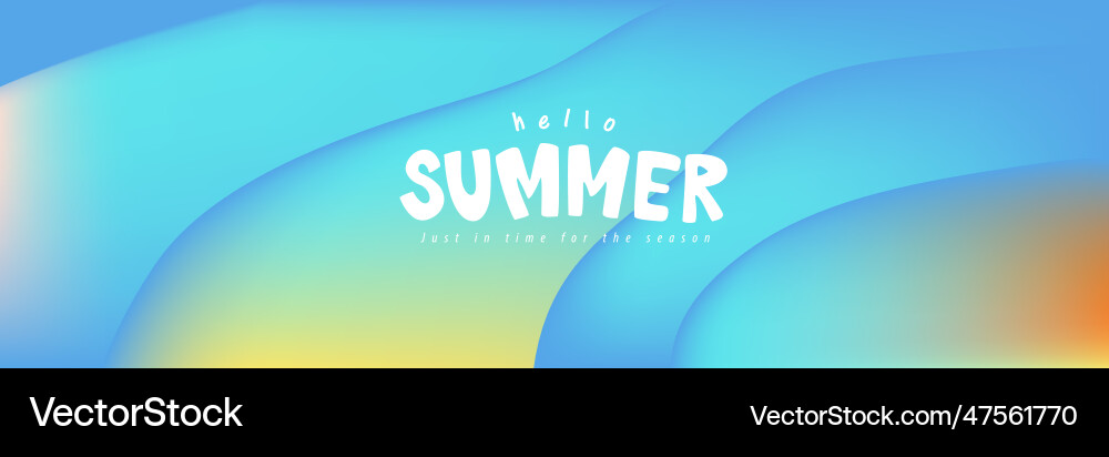 Blue sea and beach summer banner background Vector Image