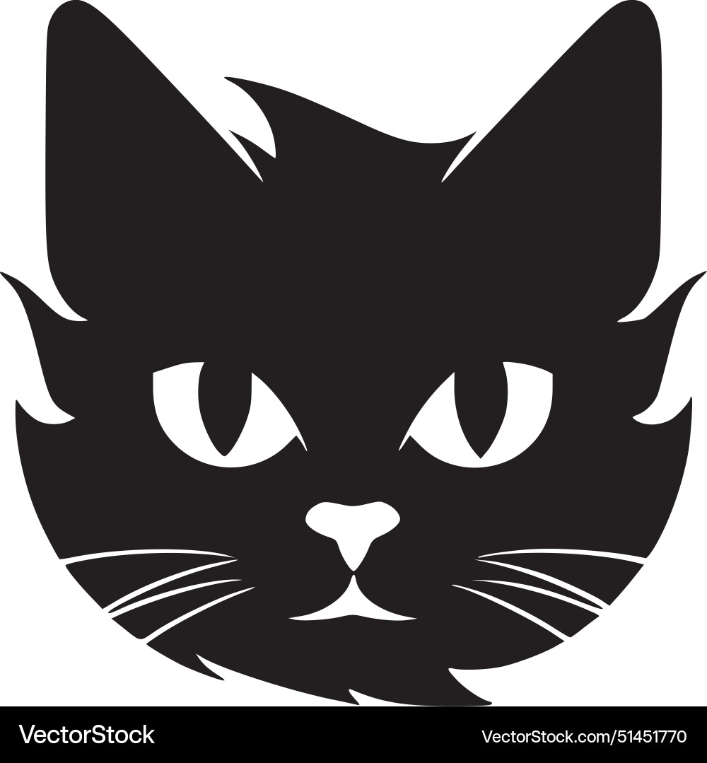Cat - black and white Royalty Free Vector Image