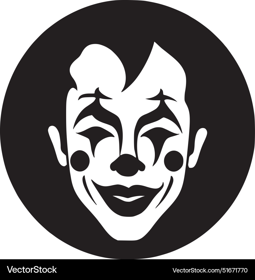 Clown - minimalist and simple silhouette Vector Image
