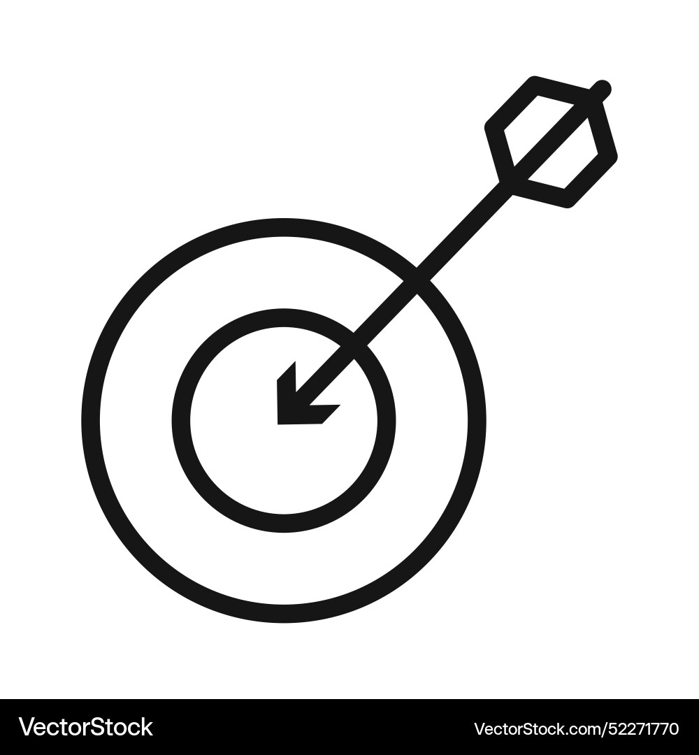 Darts icon black line art logo Royalty Free Vector Image