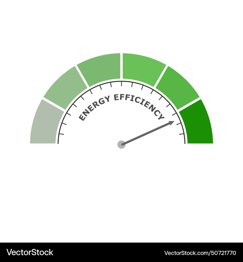 Energy efficiency value measuring device Vector Image