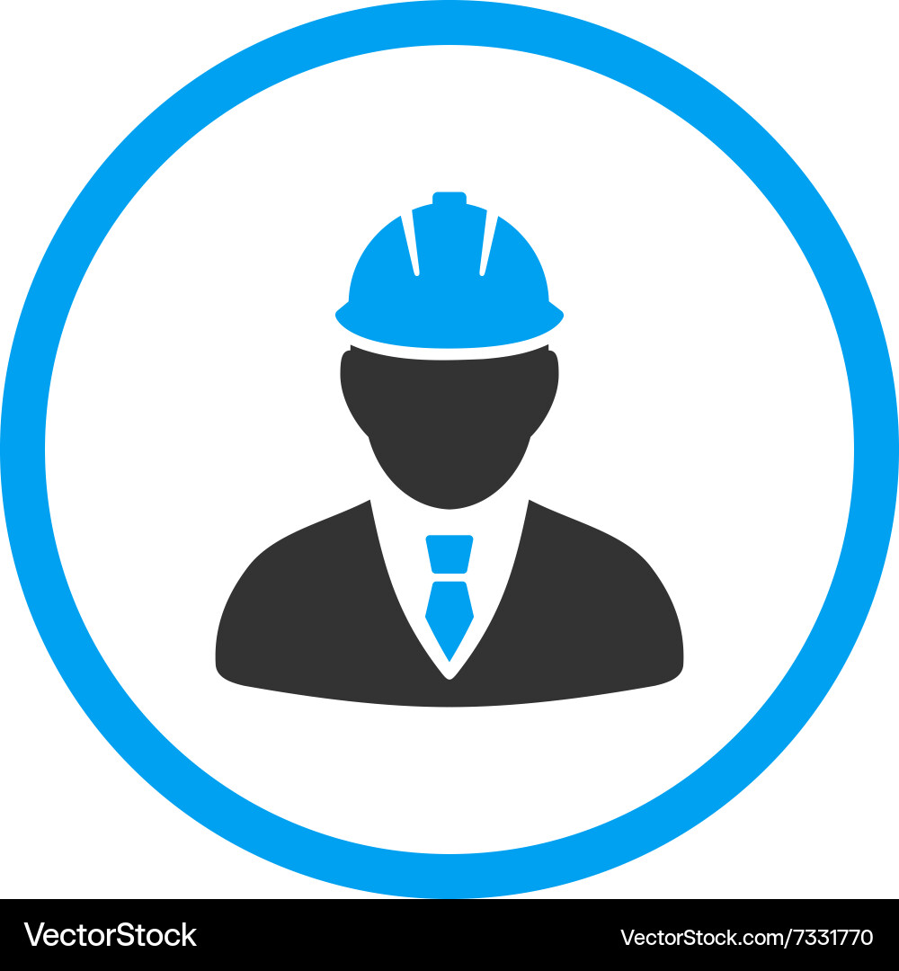 Engineer flat icon Royalty Free Vector Image - VectorStock