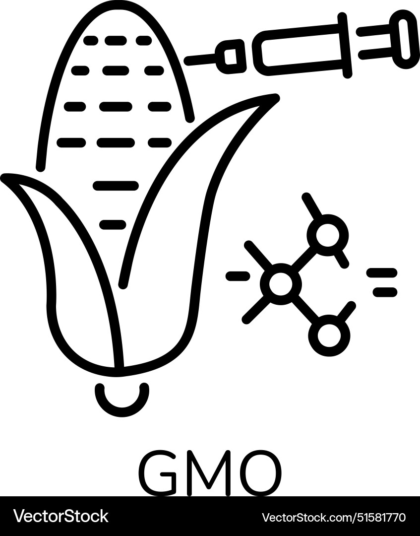 Gmo Royalty Free Vector Image - VectorStock