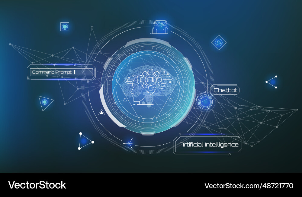Infographics about ai and chatbot usage Royalty Free Vector
