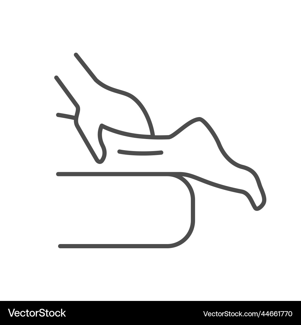 Leg massage line outline icon Royalty Free Vector Image
