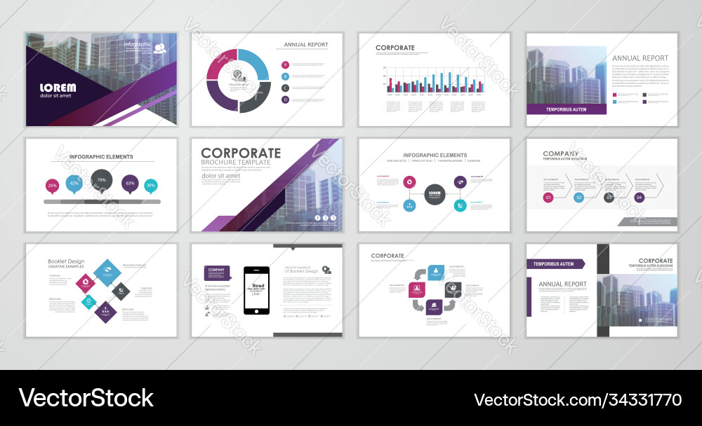 Presentation flyer concept Royalty Free Vector Image