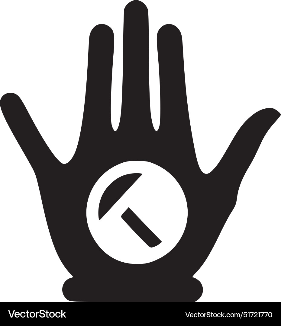 Sign language - minimalist and simple silhouette Vector Image