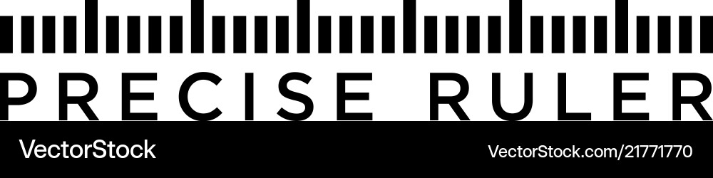 Simple precise ruler logo design template Vector Image