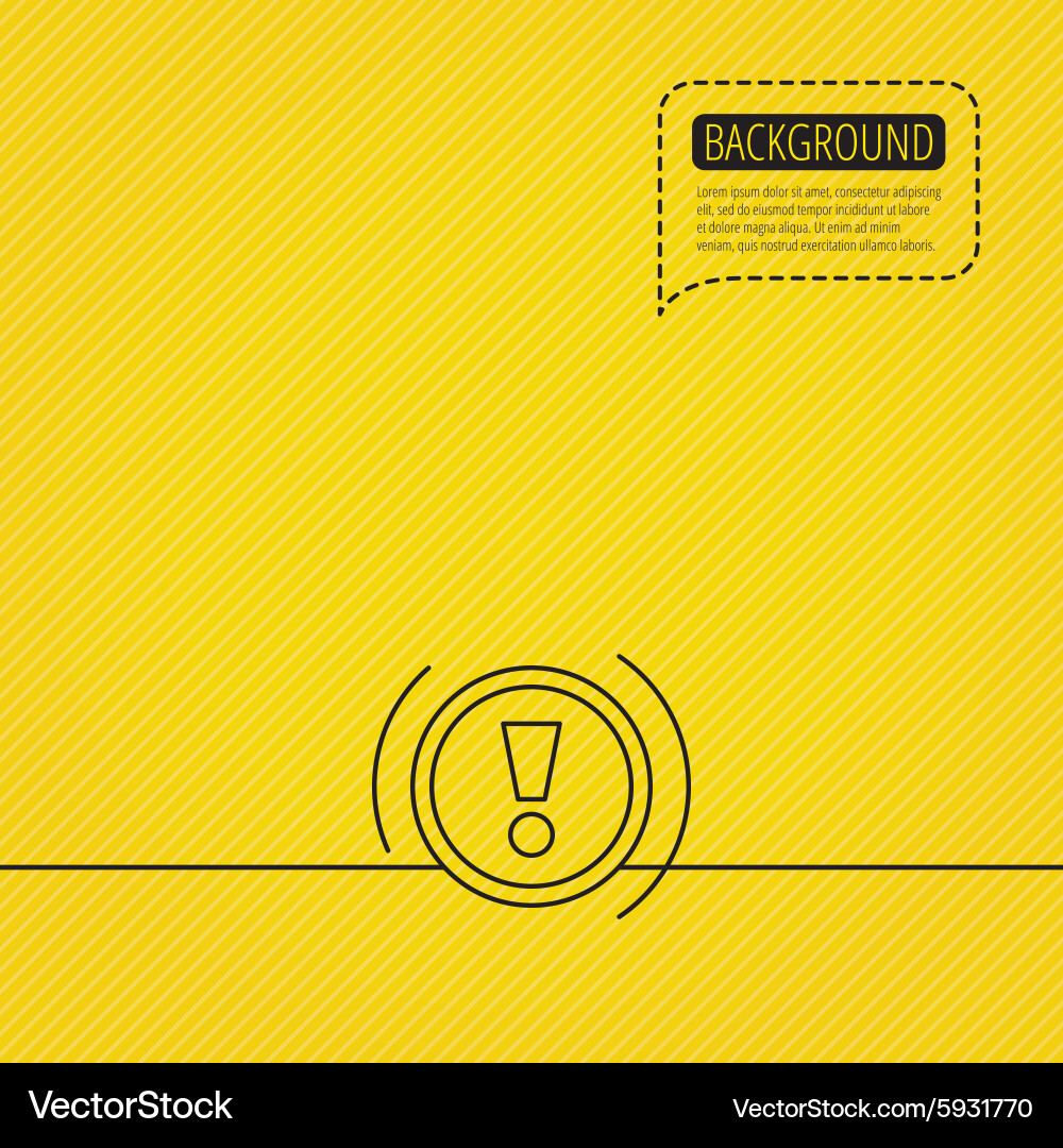 Warning icon dashboard sign Royalty Free Vector Image