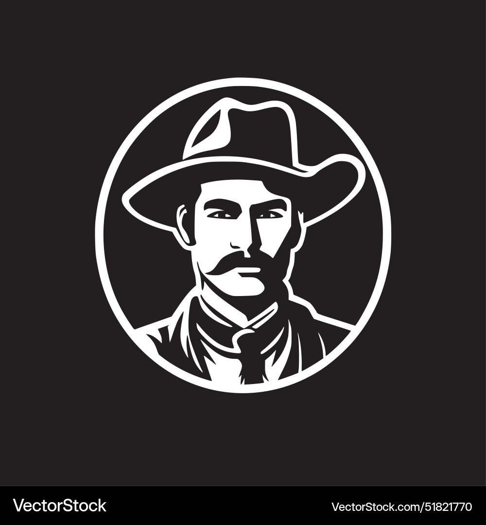 Western - black and white Royalty Free Vector Image