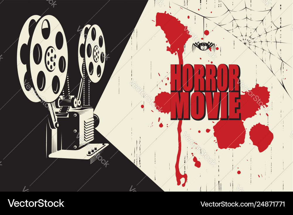 Horror movie poster Royalty Free Vector Image - VectorStock