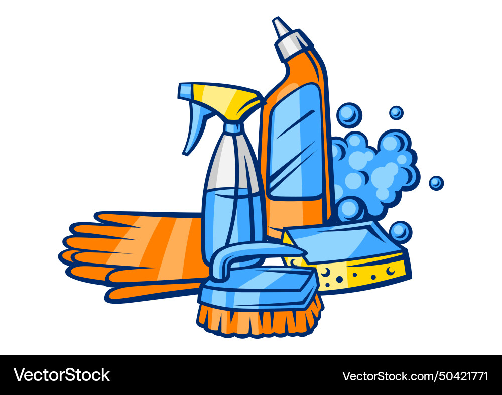 Housekeeping cleaning background Royalty Free Vector Image
