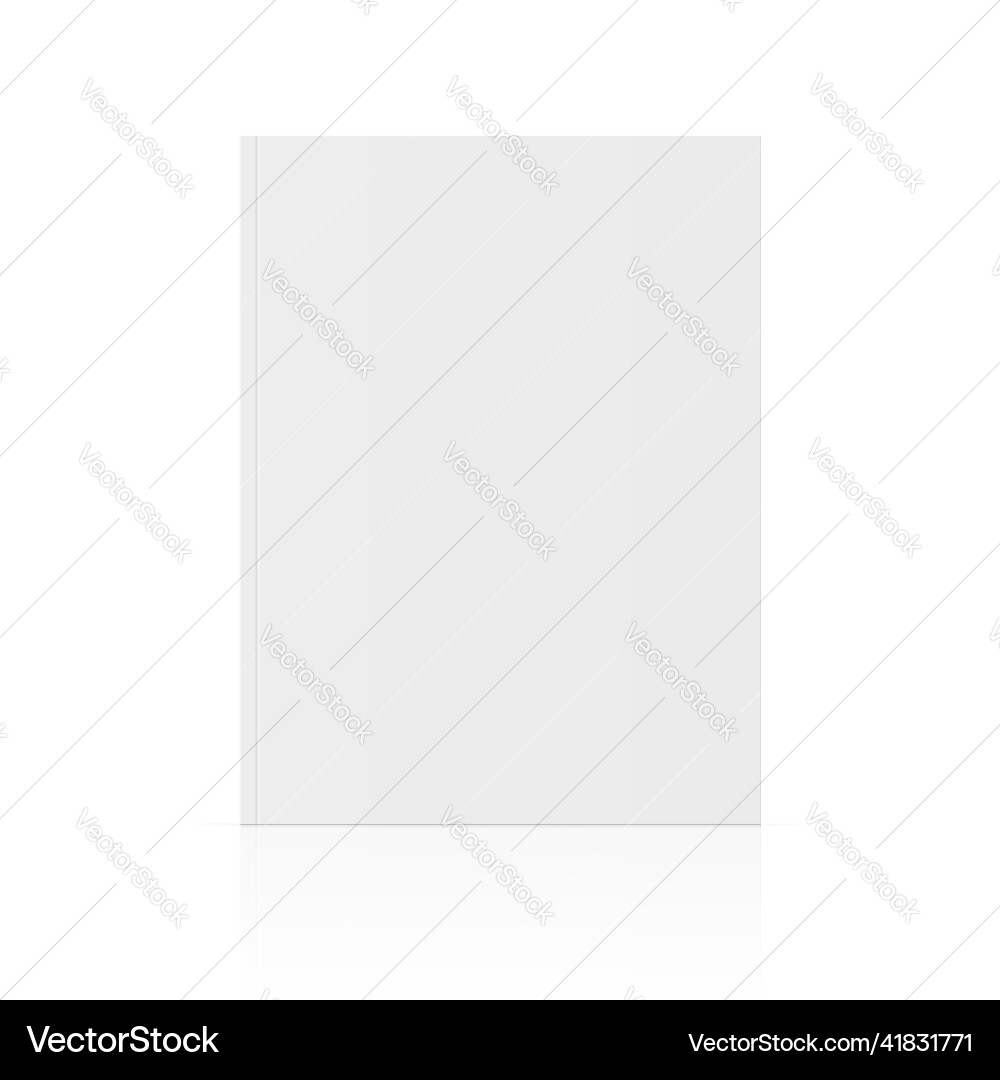 Realistic standing 3d magazine mockup with white Vector Image