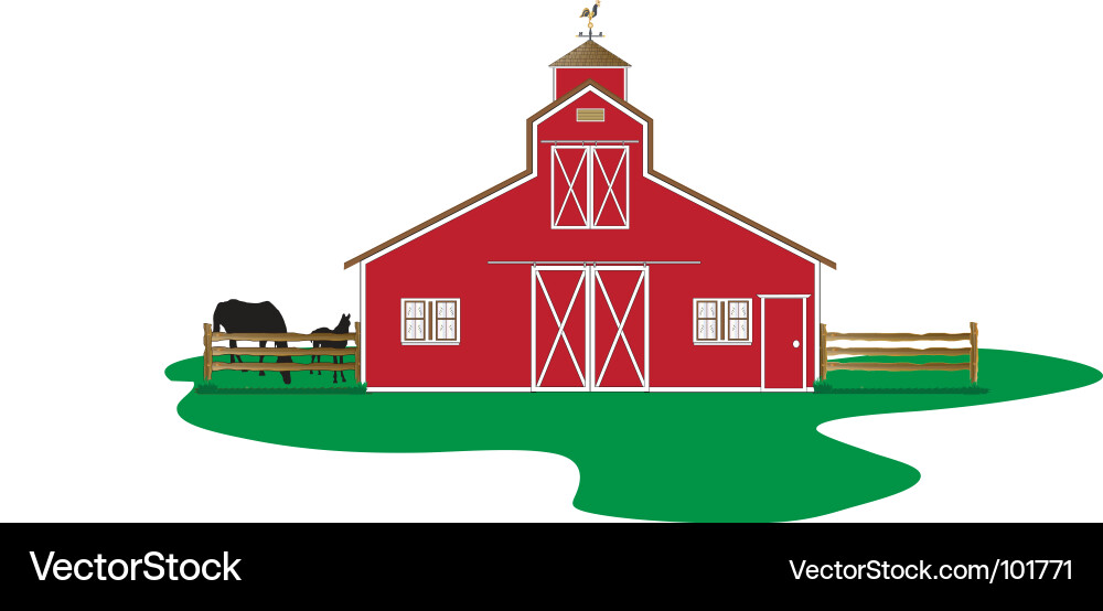 Rustic Farm Barn Royalty Free Vector Image - VectorStock