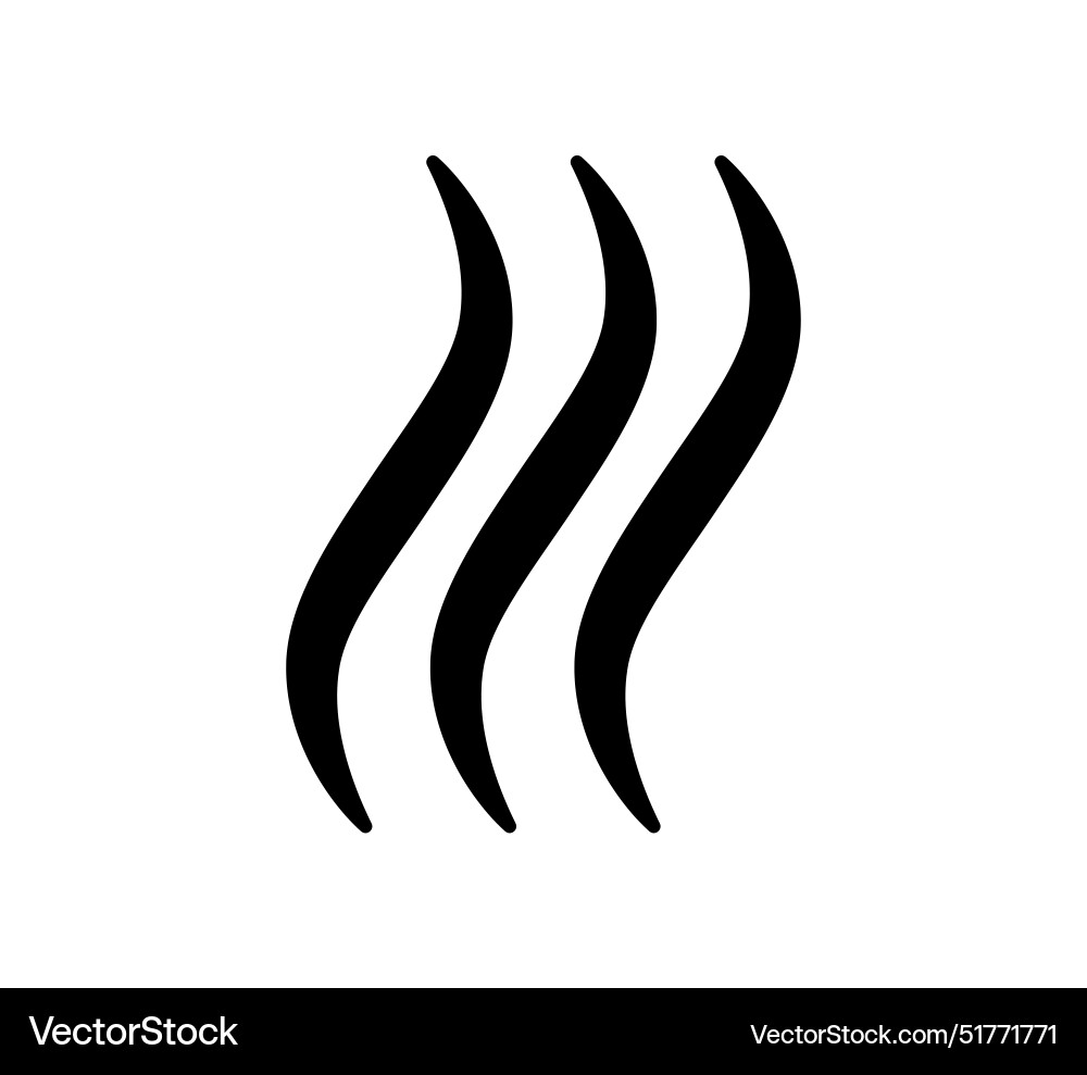 Smoke icon abstract odor symbol hand drawn hot Vector Image