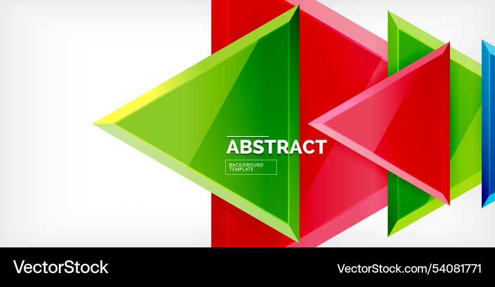 Triangle glass shapes geometric abstract Vector Image
