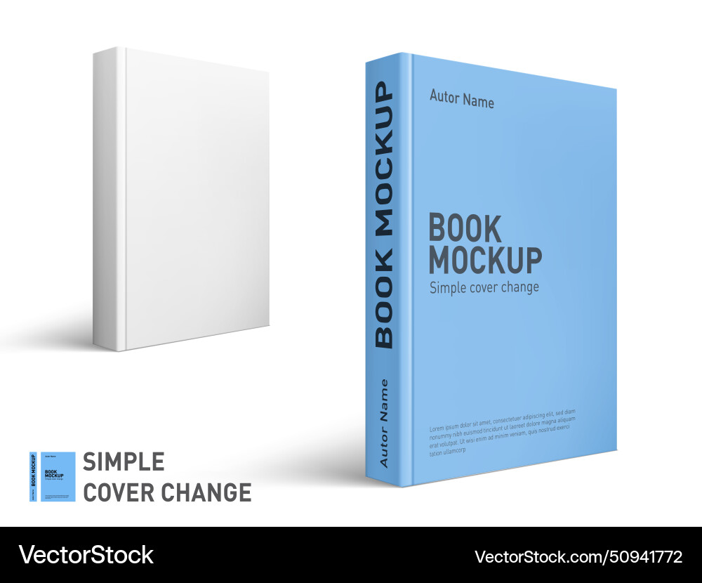 3d close book with easy change soft cover template
