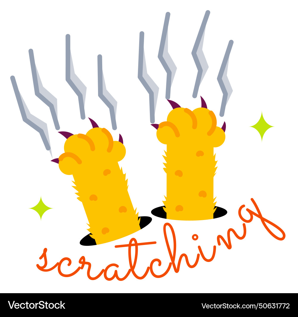 Animal scratching Royalty Free Vector Image - VectorStock