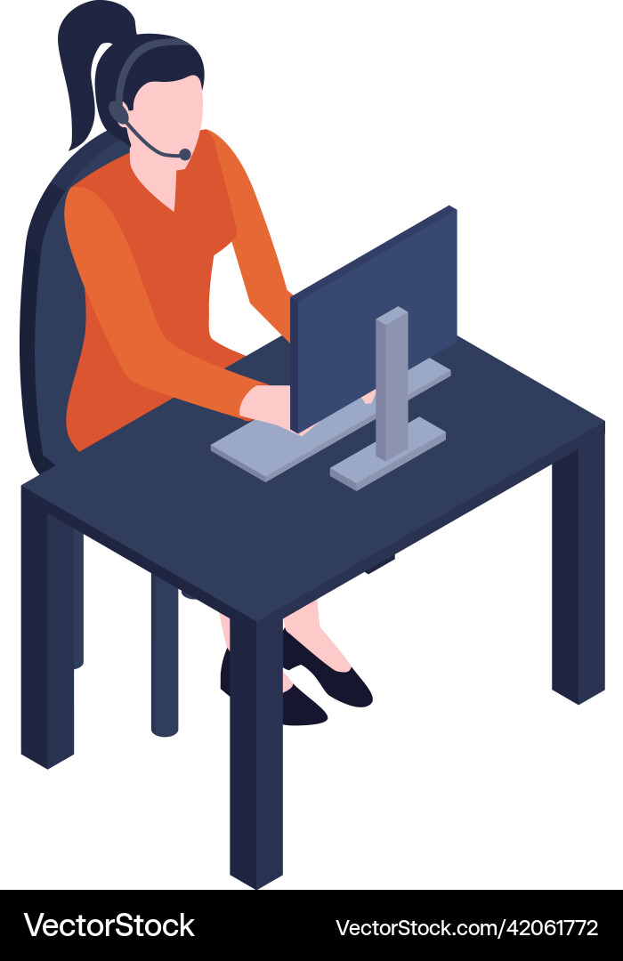 Call Center Support Icon Royalty Free Vector Image