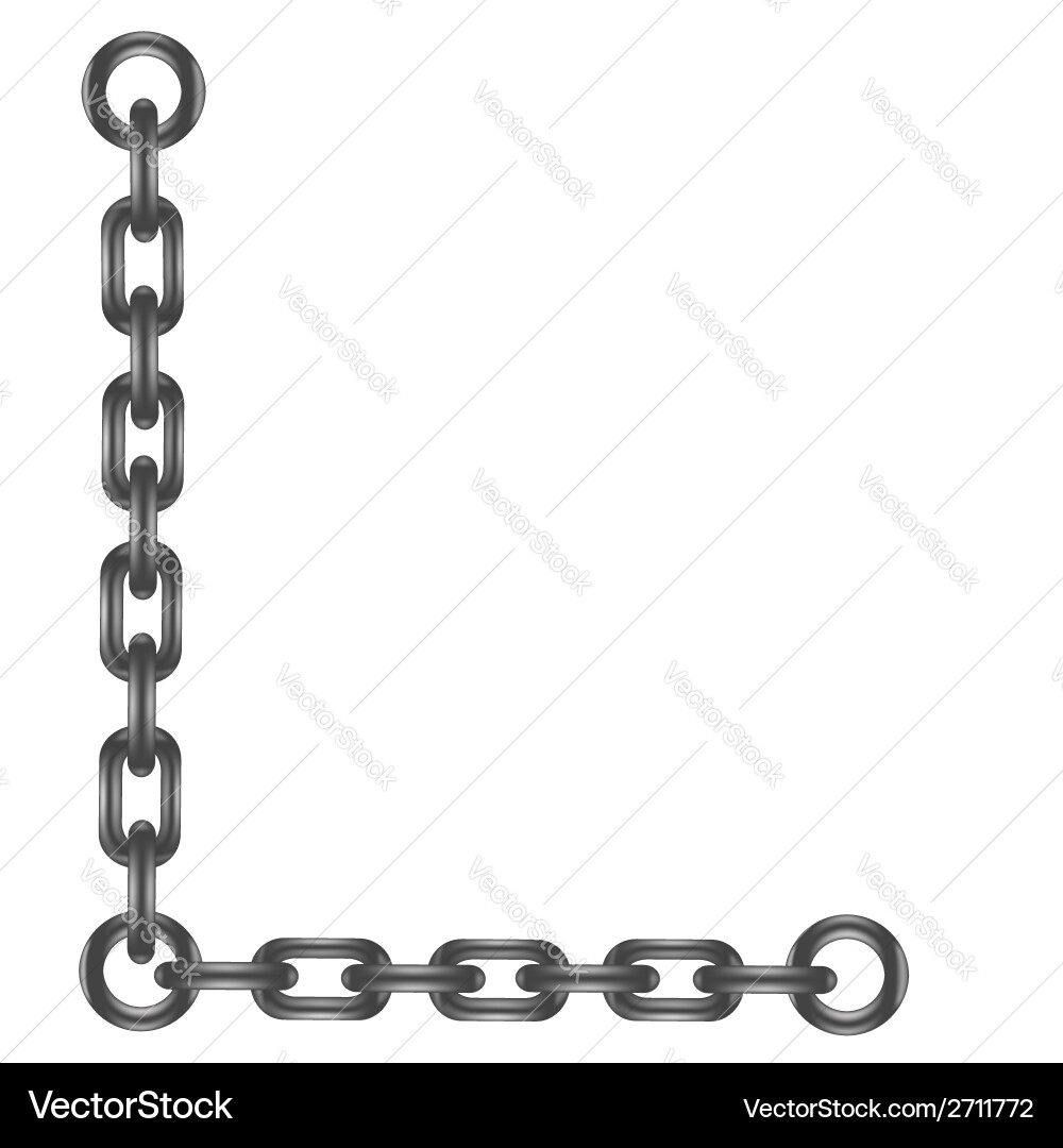 Chain letter l Royalty Free Vector Image - VectorStock