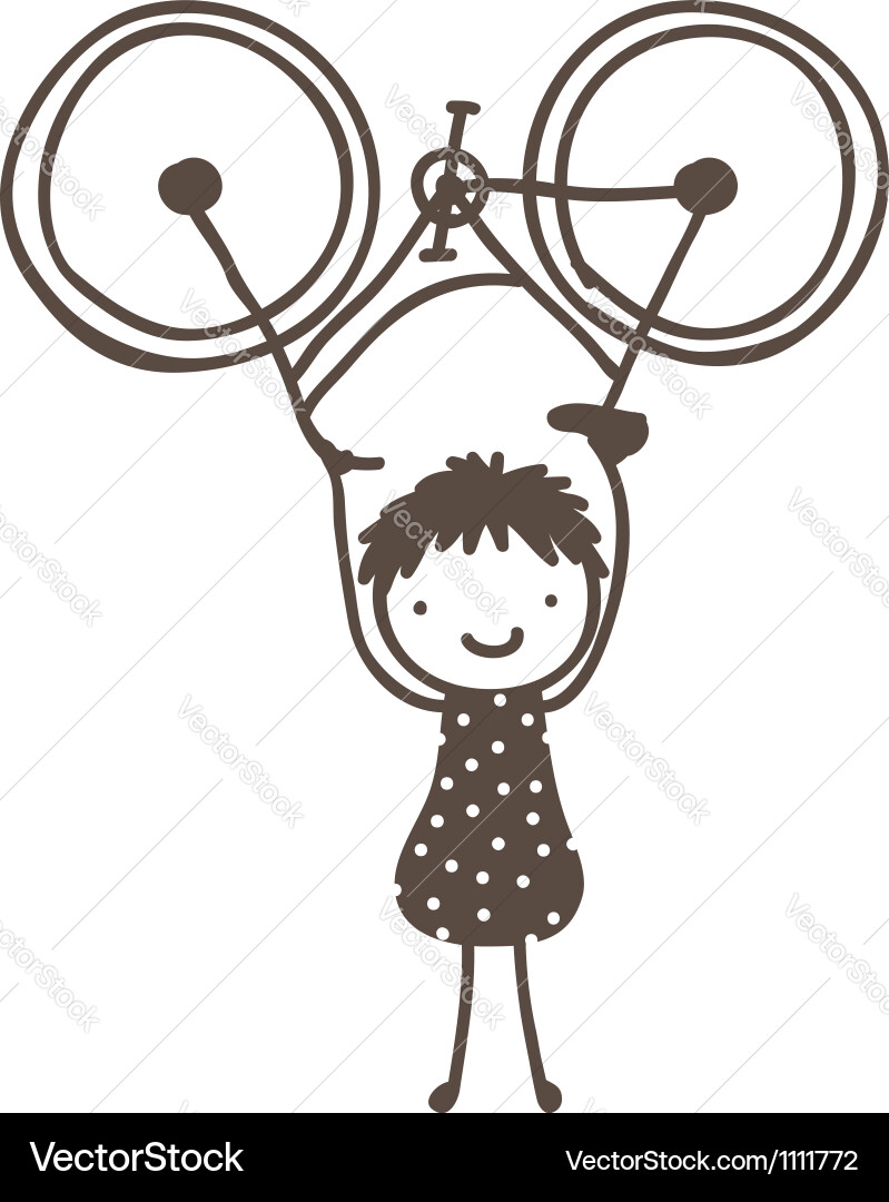 Critical mass bike lift Royalty Free Vector Image