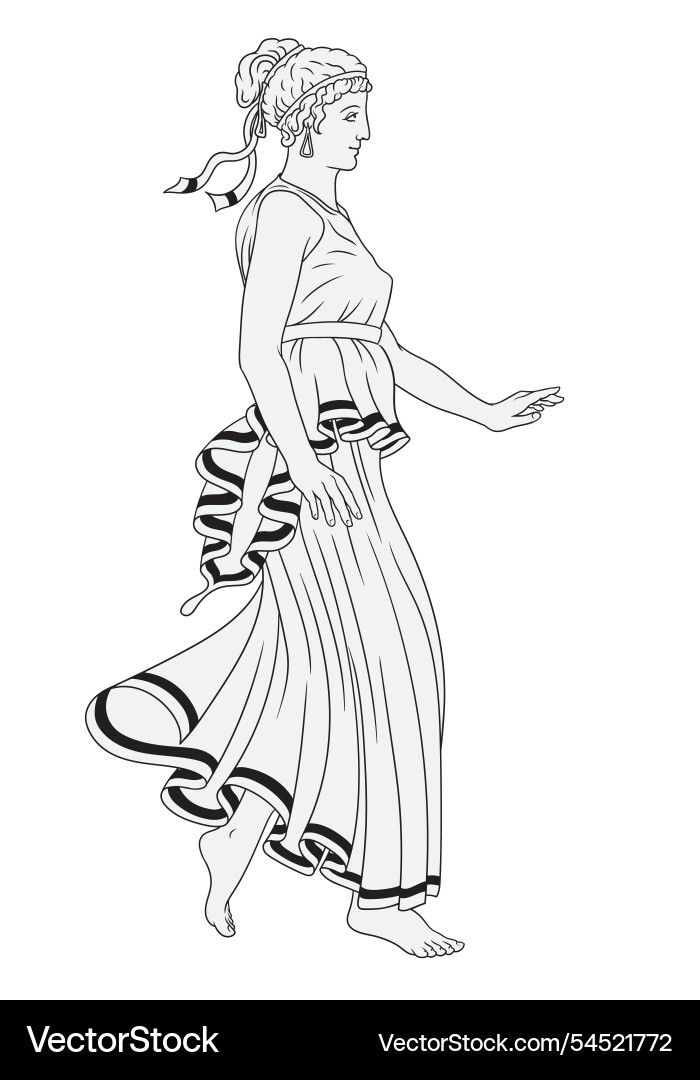 Greek women Royalty Free Vector Image - VectorStock