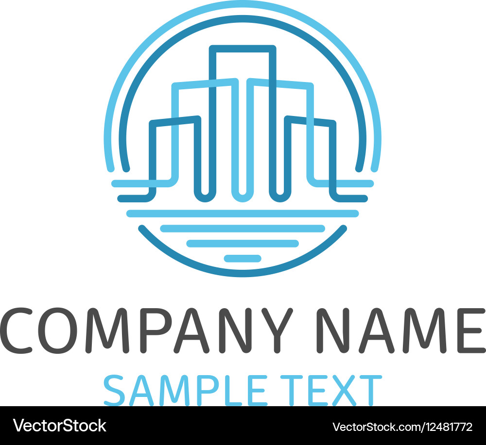 Modern Skyline Logo Royalty Free Vector Image - VectorStock