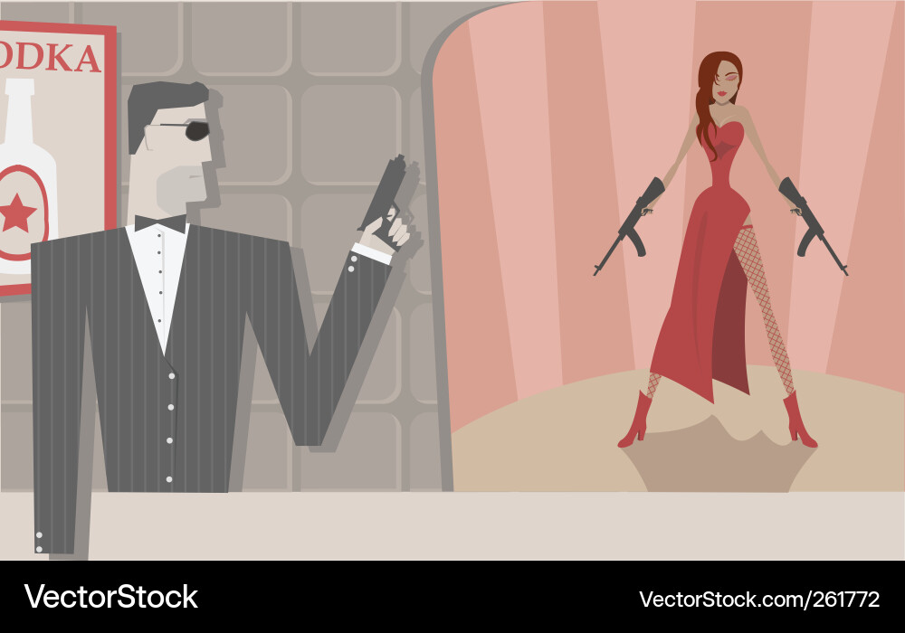 Secret agents Royalty Free Vector Image - VectorStock