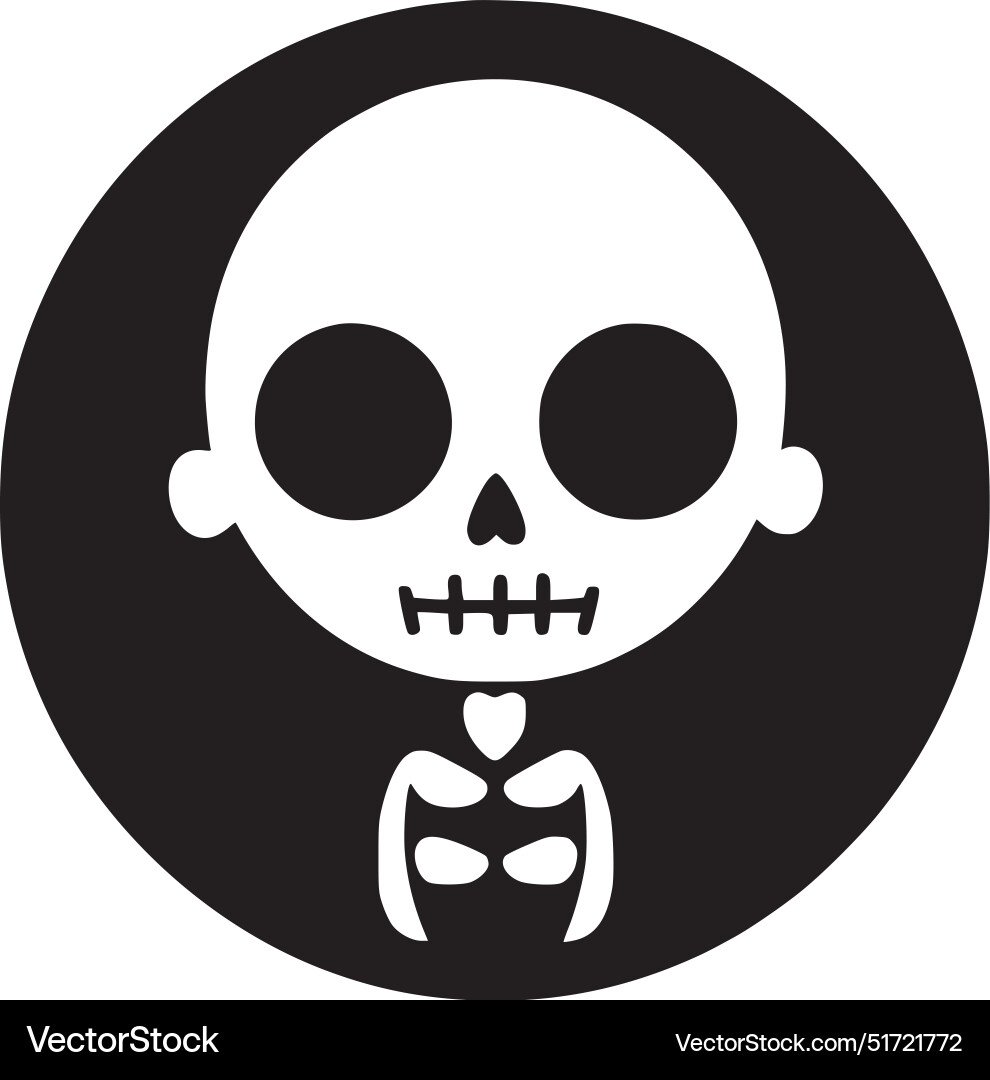 Skeleton - minimalist and simple silhouette Vector Image