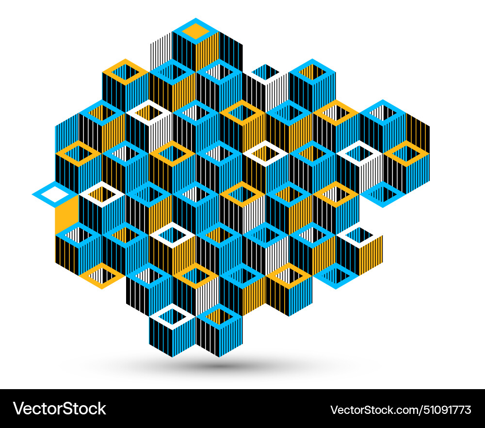 3d isometric cubic design geometric abstract Vector Image