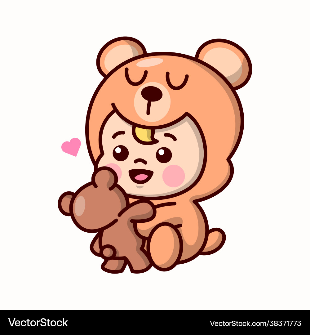 Adorable Baby Teddy Bear Royalty Free Vector Image