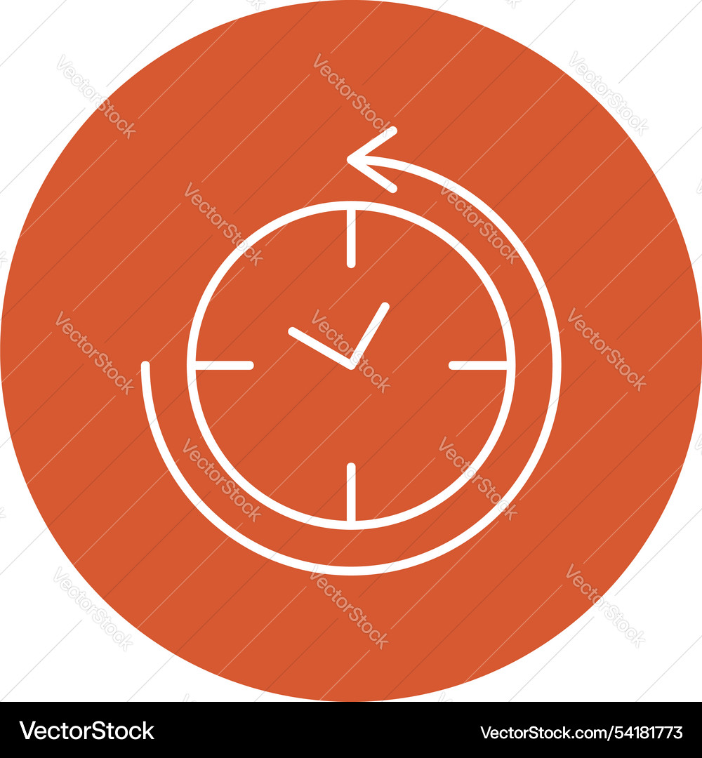 Anti clockwise line circle icon Royalty Free Vector Image