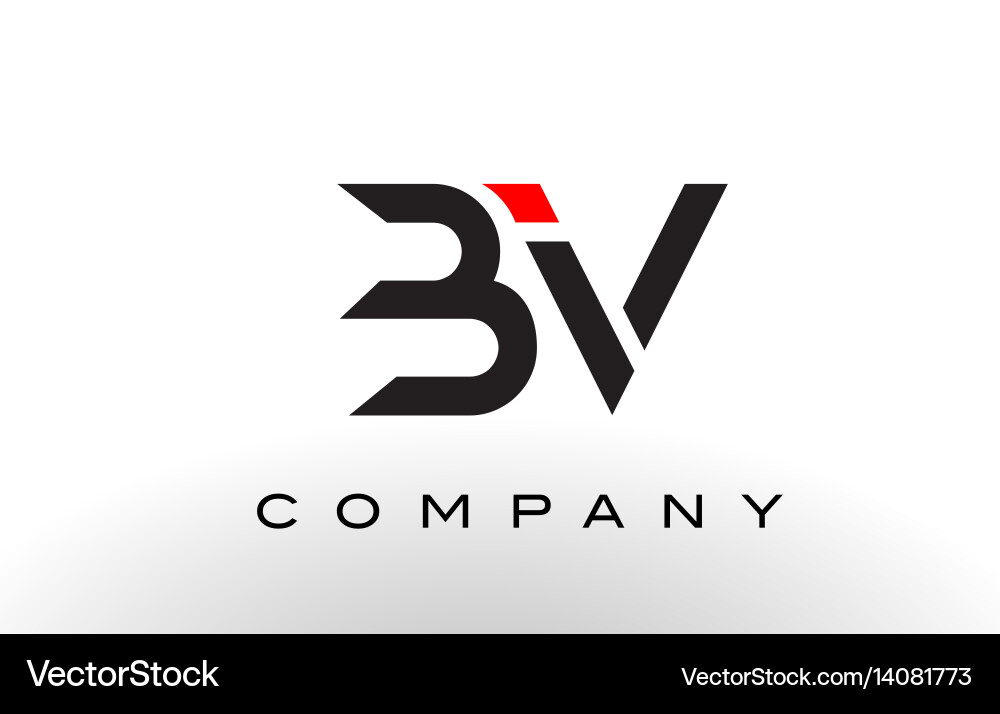 Bv logo letter design Royalty Free Vector Image