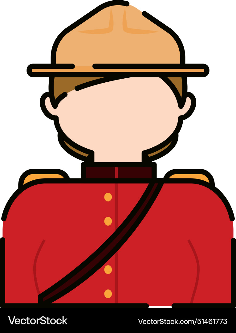 Female ranger forest character icon Royalty Free Vector