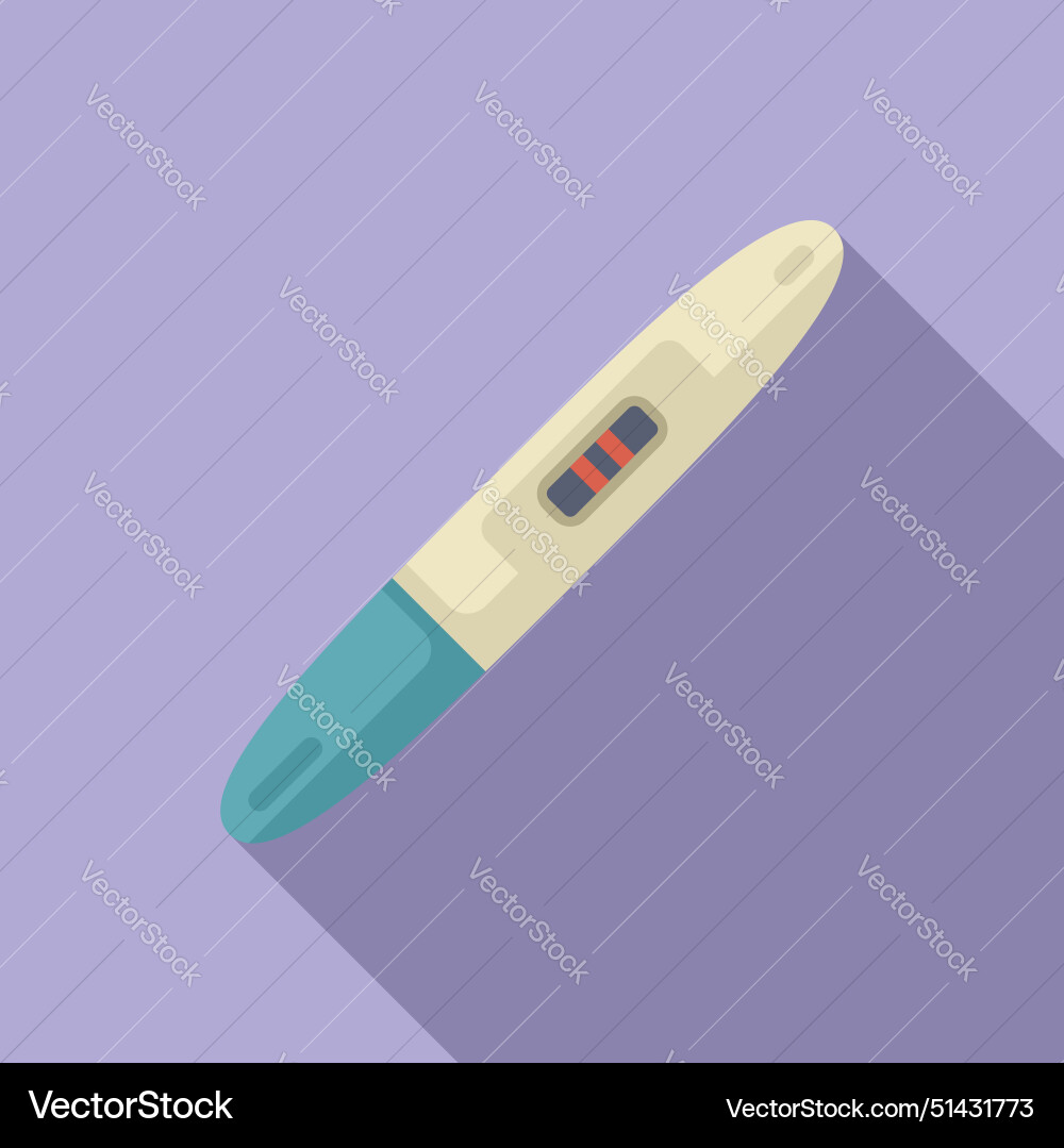 Flat design of a positive pregnancy test Vector Image