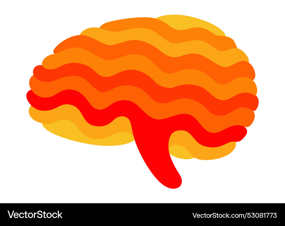 Menschliches Gehirn-Ikonen-Erstellung und Idee Konzept