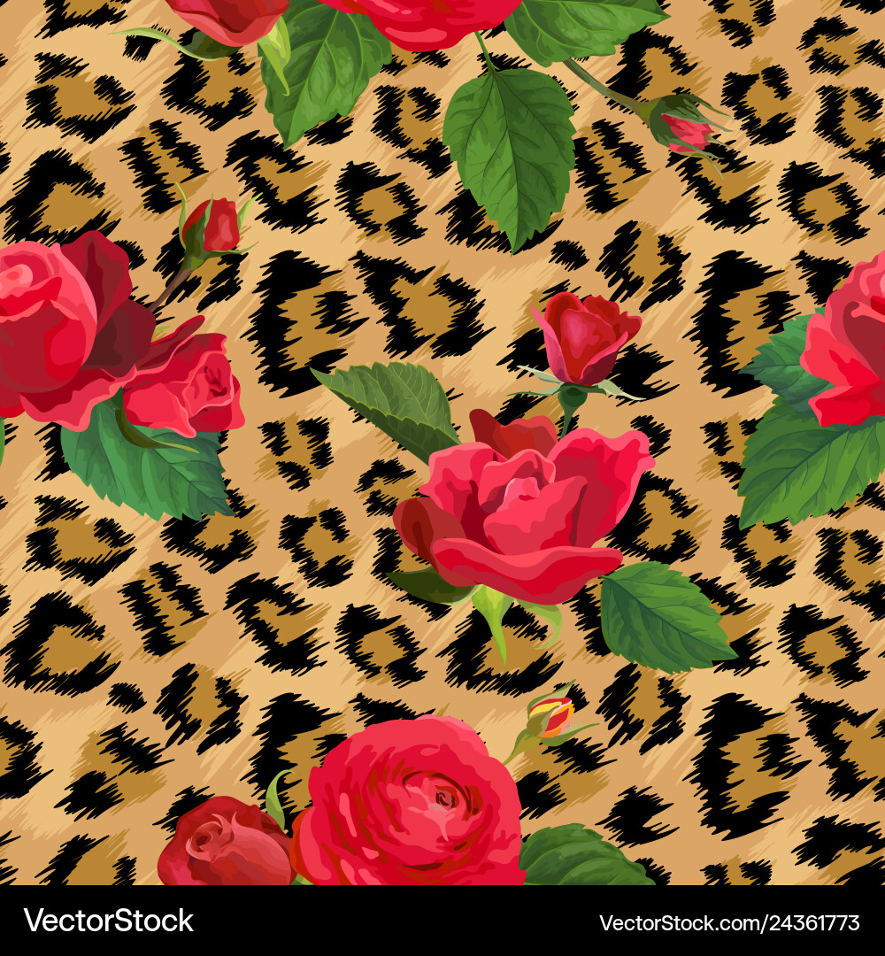 Leopard Roses Vector Images (over 400)