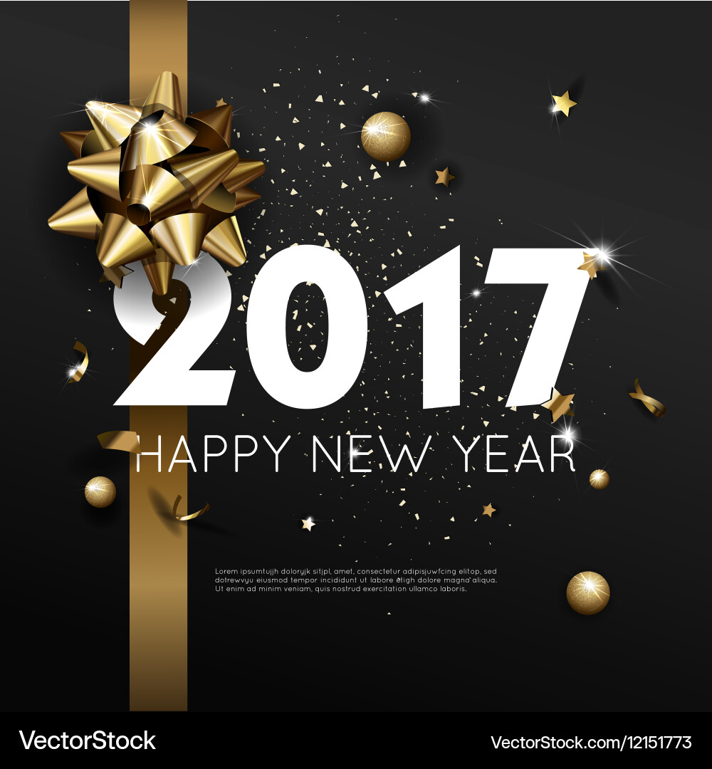 Luxury New Year 2017 Celebration Royalty Free Vector Image