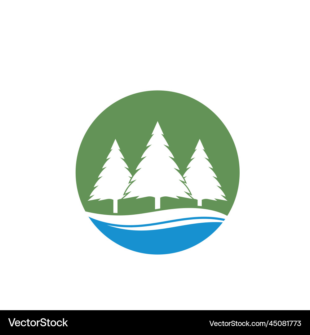 Pines tree design Royalty Free Vector Image - VectorStock