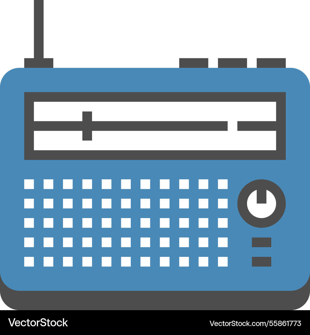 Radio flat web icon concept Royalty Free Vector Image